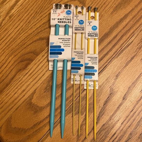 Boye | Other | Vintage Boye Plastic Knitting Needles | Poshmark
